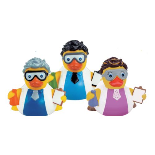 Rubber Whacky Scientist Duck - Garrett Specialties Promotional